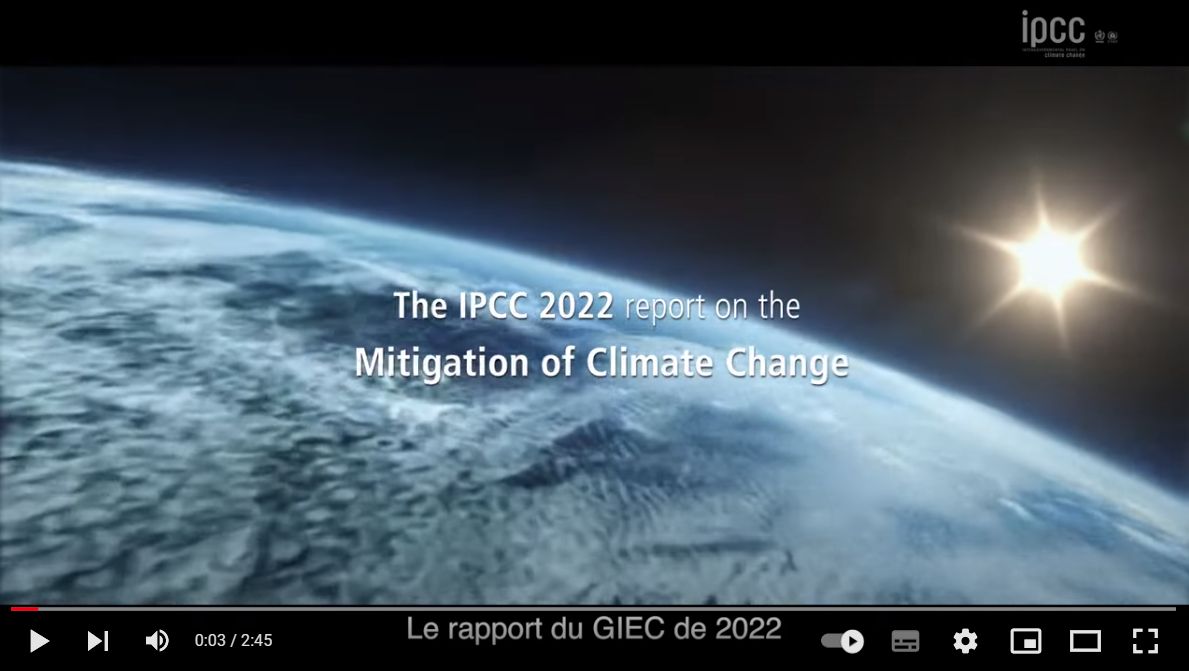 GIEC - IPCC: Working Group III Sixth Assessment Report trailer - Le mag